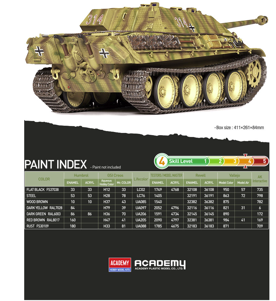 Academy 13539 Sd.Kfz.173 Jagdpanther Ausf.G1 1/35 | Plastic Model Kits
